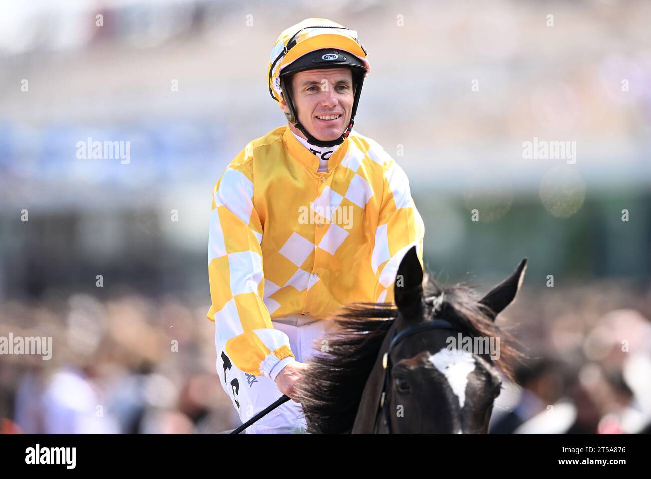 Melbourne, Australia. 04th Nov, 2023. Jockey Tim Clark rides Amazonian ...