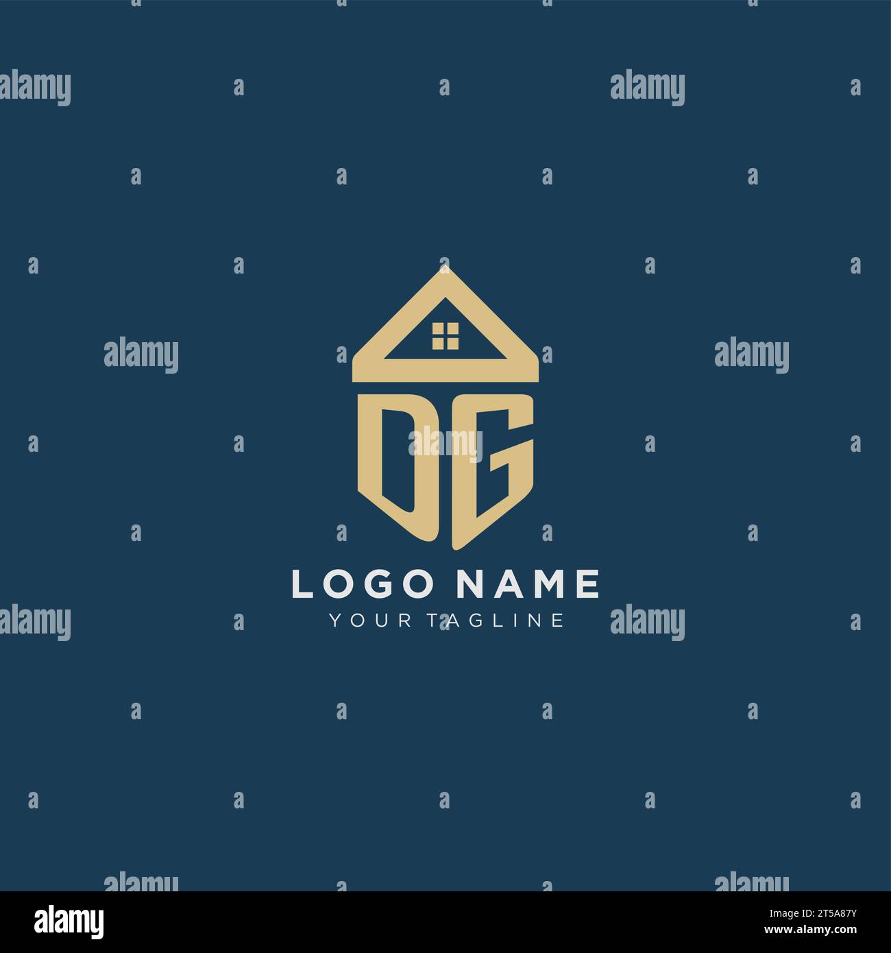initial letter DG with simple house roof creative logo design for real ... initial letter DG with simple house roof creative logo design for real ...
