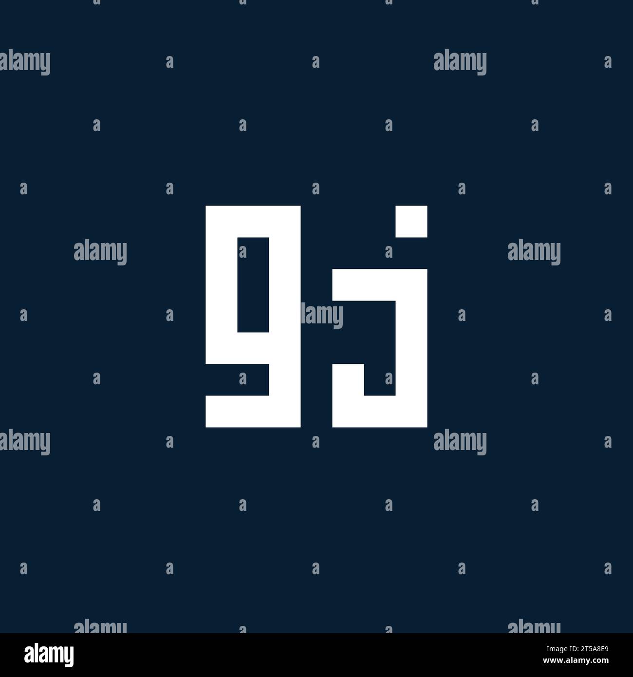 GJ initial monogram logo with geometric style design ideas Stock Vector ...