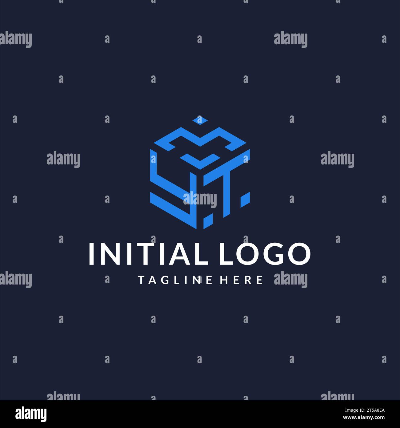 YT logo hexagon designs, best monogram initial logo with hexagonal shape design ideas ...