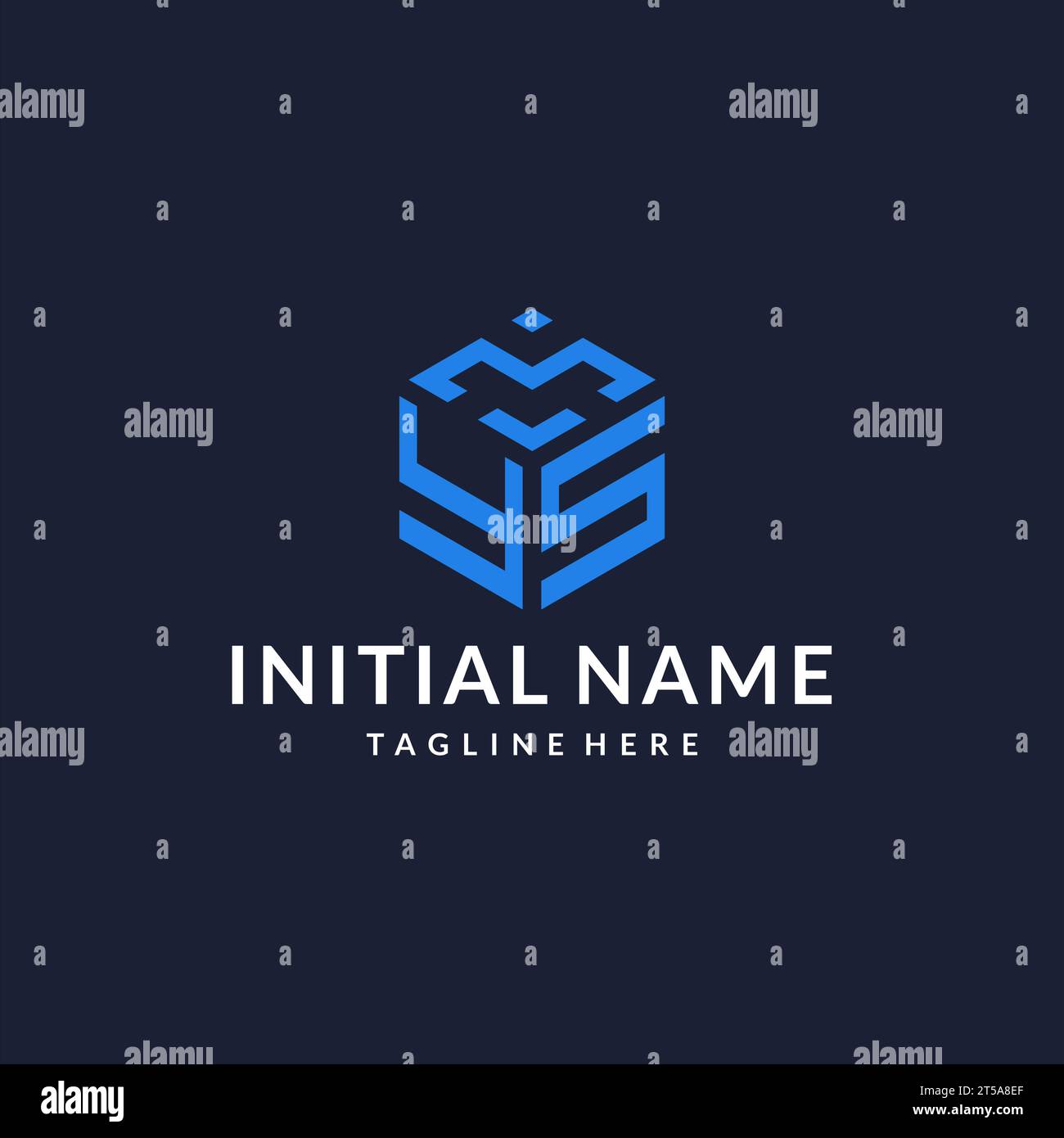 YS logo hexagon designs, best monogram initial logo with hexagonal shape design ideas ...