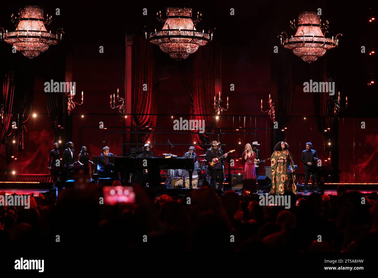 Elton John, from left, Chris Stapleton, Sheryl Crow, and Brittany ...