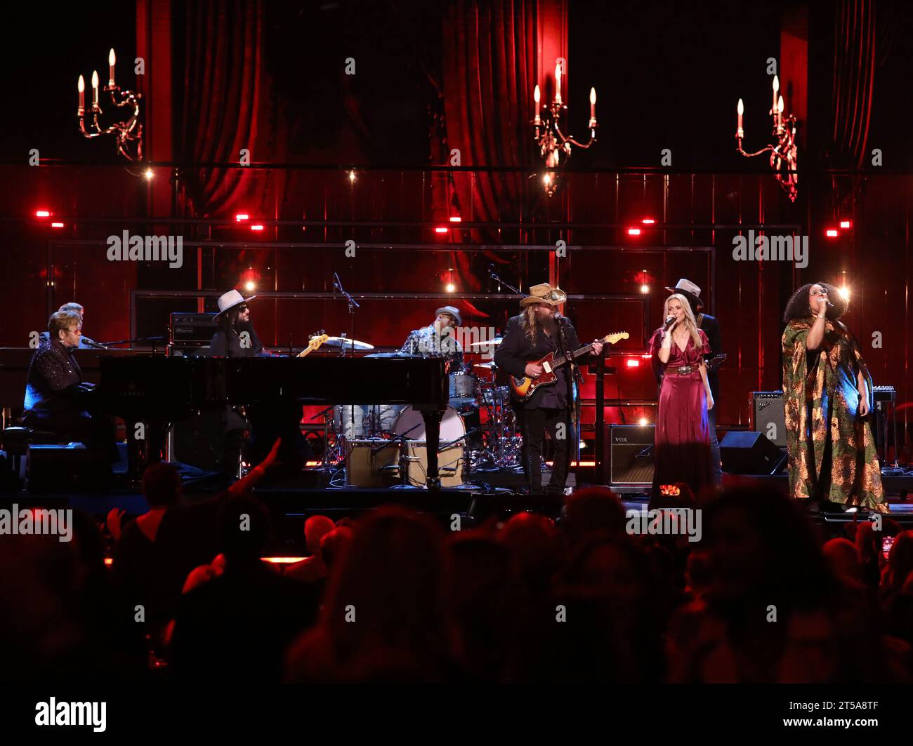 Elton John, from left, Chris Stapleton, Sheryl Crow, and Brittany ...