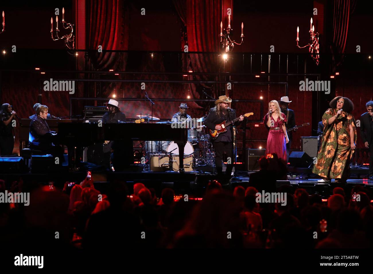 Elton John, from left, Chris Stapleton, Sheryl Crow, and Brittany ...