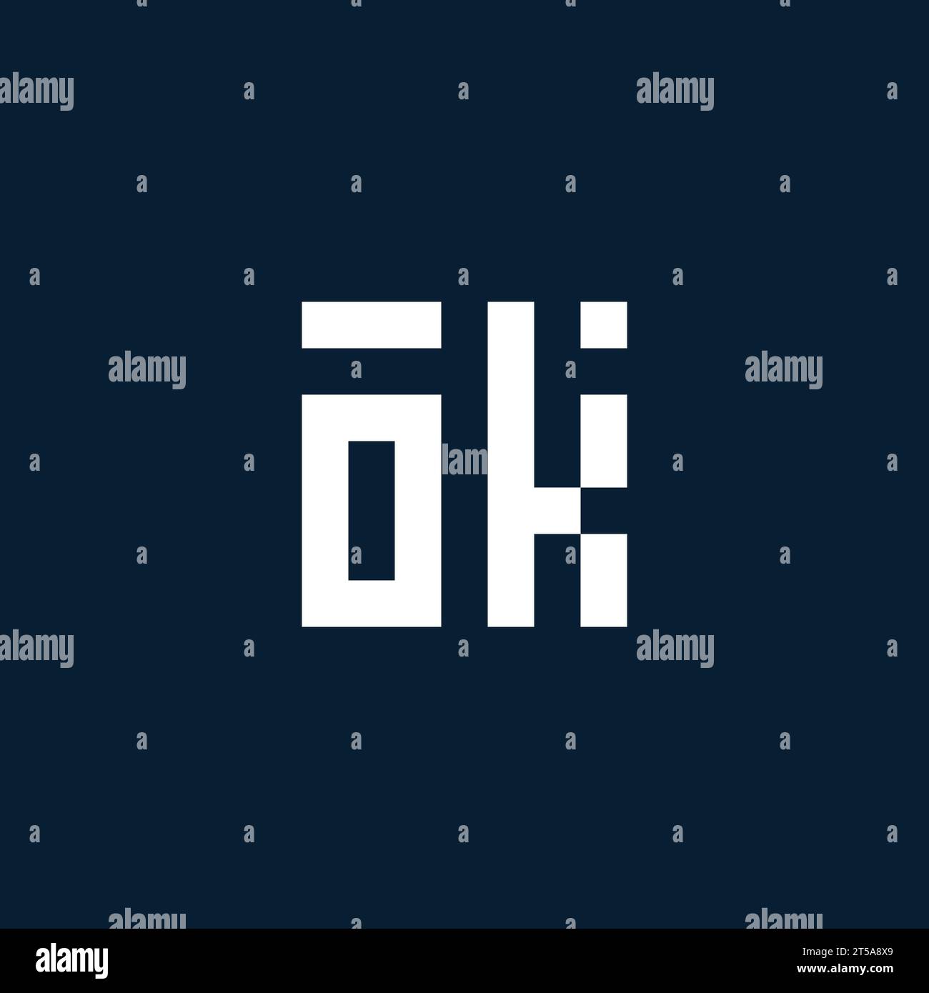 OK initial monogram logo with geometric style design ideas Stock Vector ...