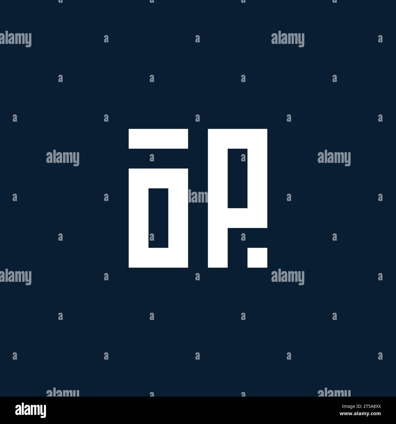 OP initial monogram logo with geometric style design ideas Stock Vector ...
