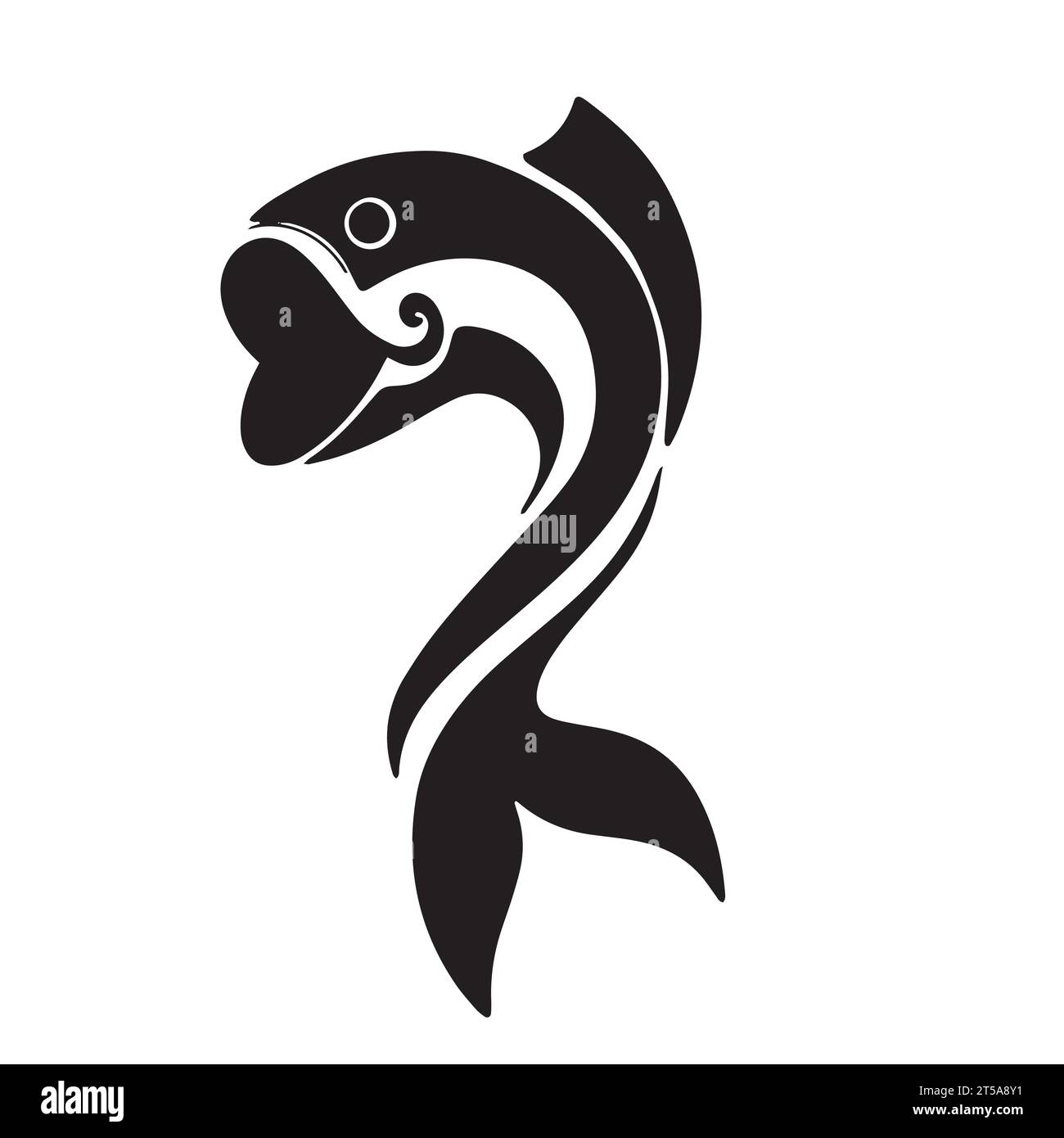 Fish abstract icon design logo template,Creative vector symbol of ...