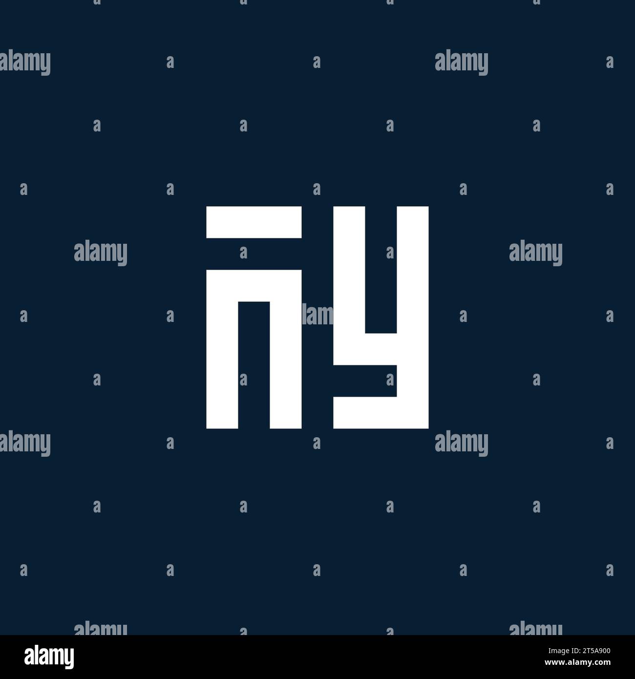 NY initial monogram logo with geometric style design ideas Stock Vector ...