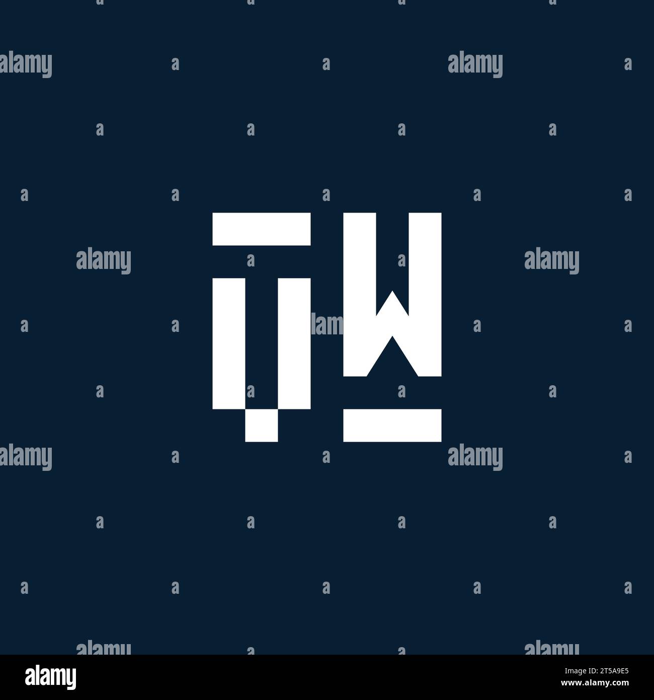 VW initial monogram logo with geometric style design ideas Stock Vector ...