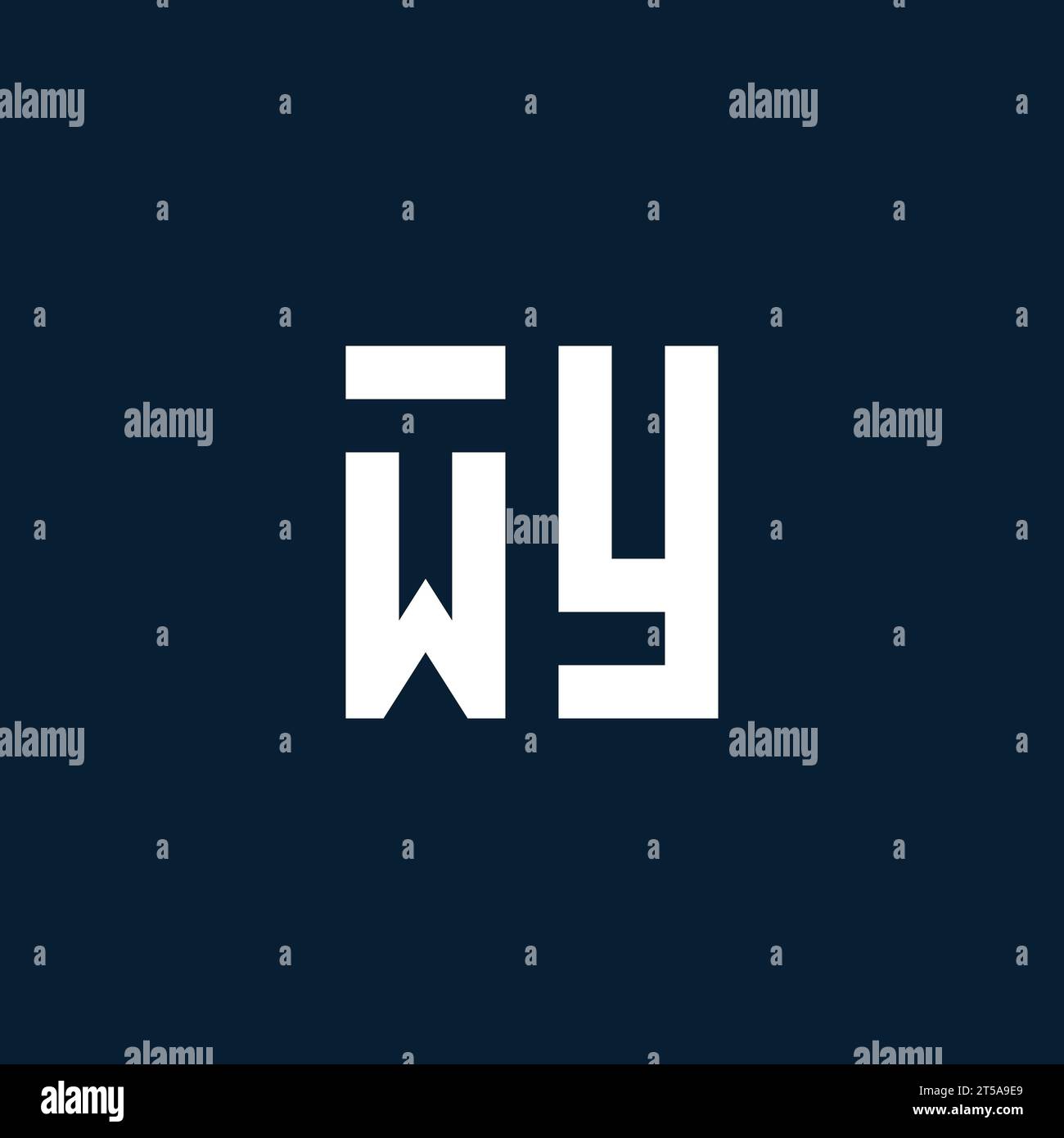 WY initial monogram logo with geometric style design ideas Stock Vector ...