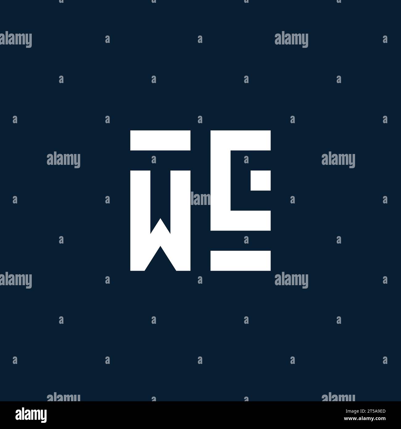 WC initial monogram logo with geometric style design ideas Stock Vector ...