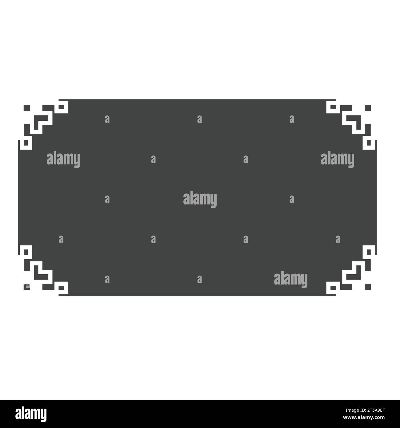 Chinese decorative border design Black and White Stock Photos & Images ...