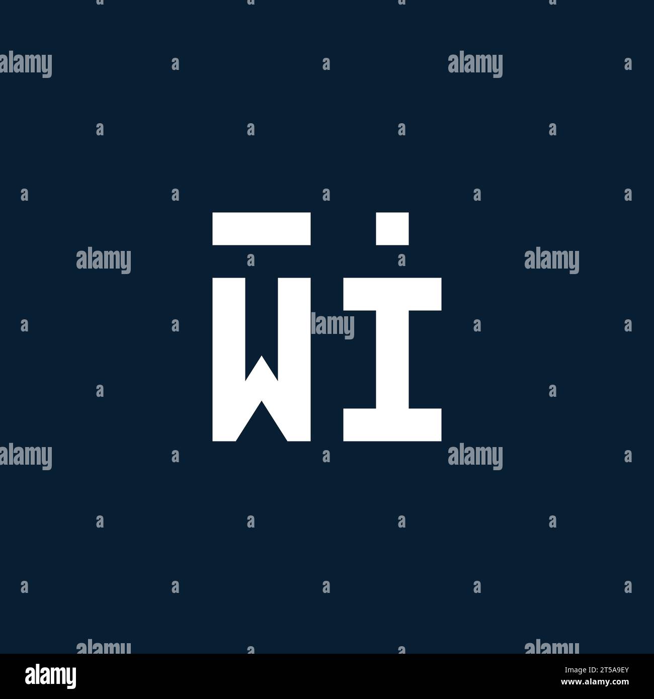 WI initial monogram logo with geometric style design ideas Stock Vector ...