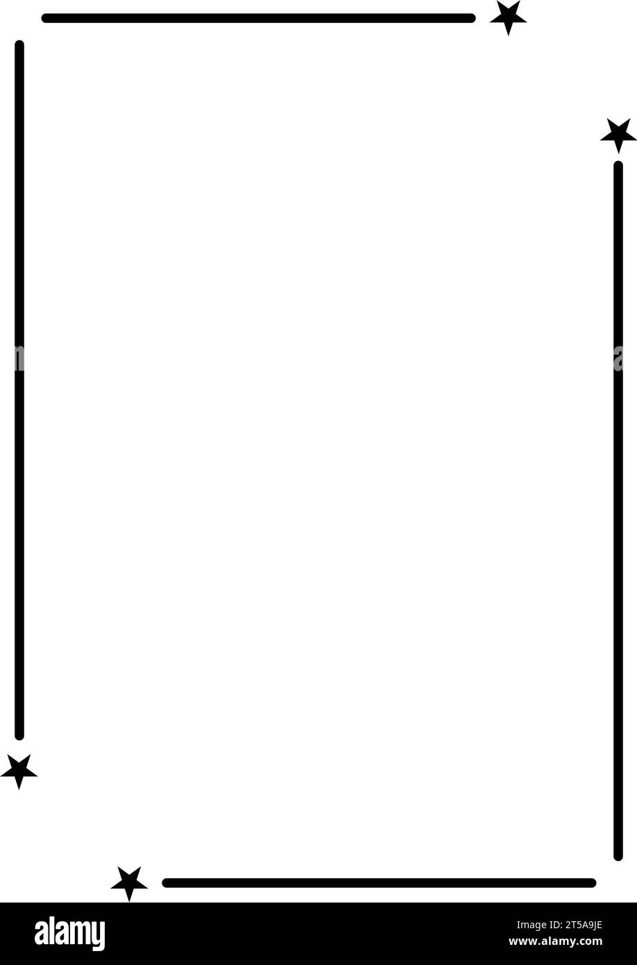 Star frame border vertical abstract outline shape icon for decorative ...