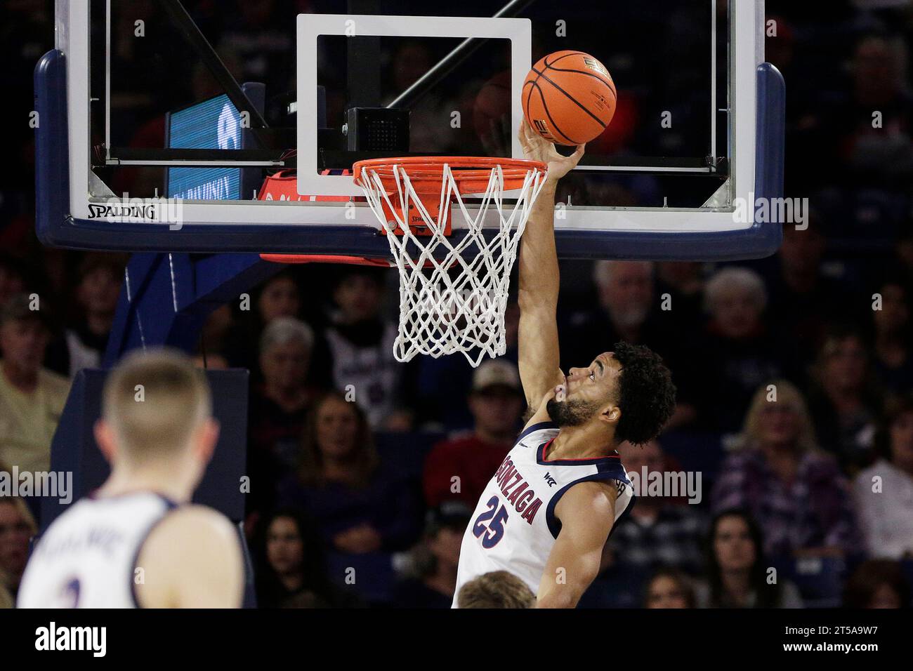 Gonzaga forward Colby Brooks shoots during the second half of an NCAA ...
