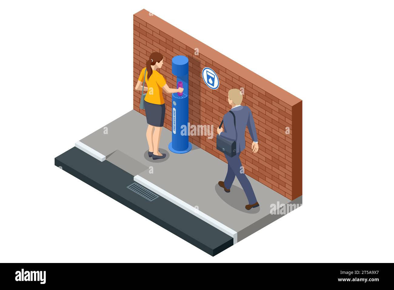 Isometric drinking water filling station, Refill, and Reusable bottle ...