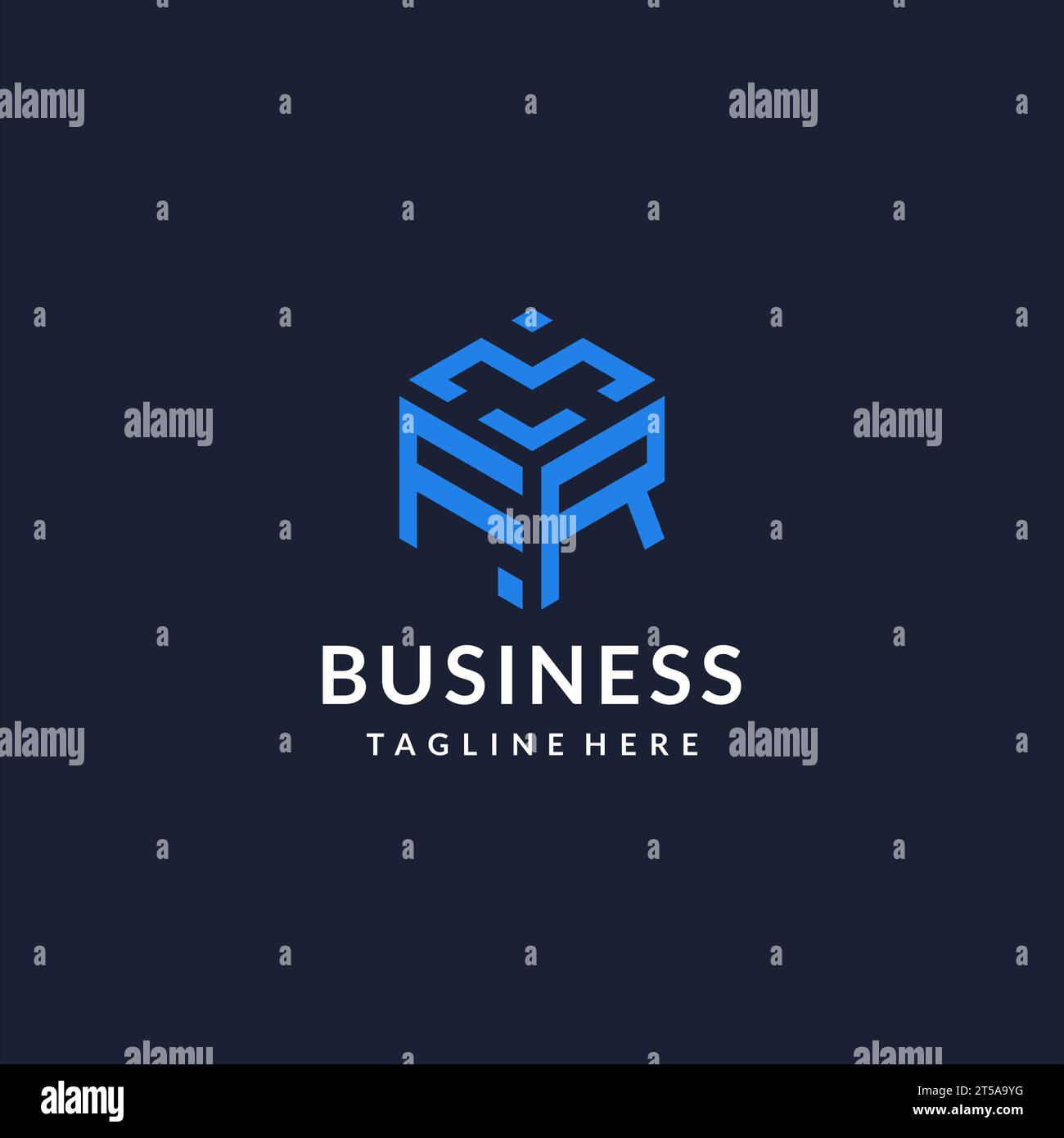 FR logo hexagon designs, best monogram initial logo with hexagonal shape design ideas ...