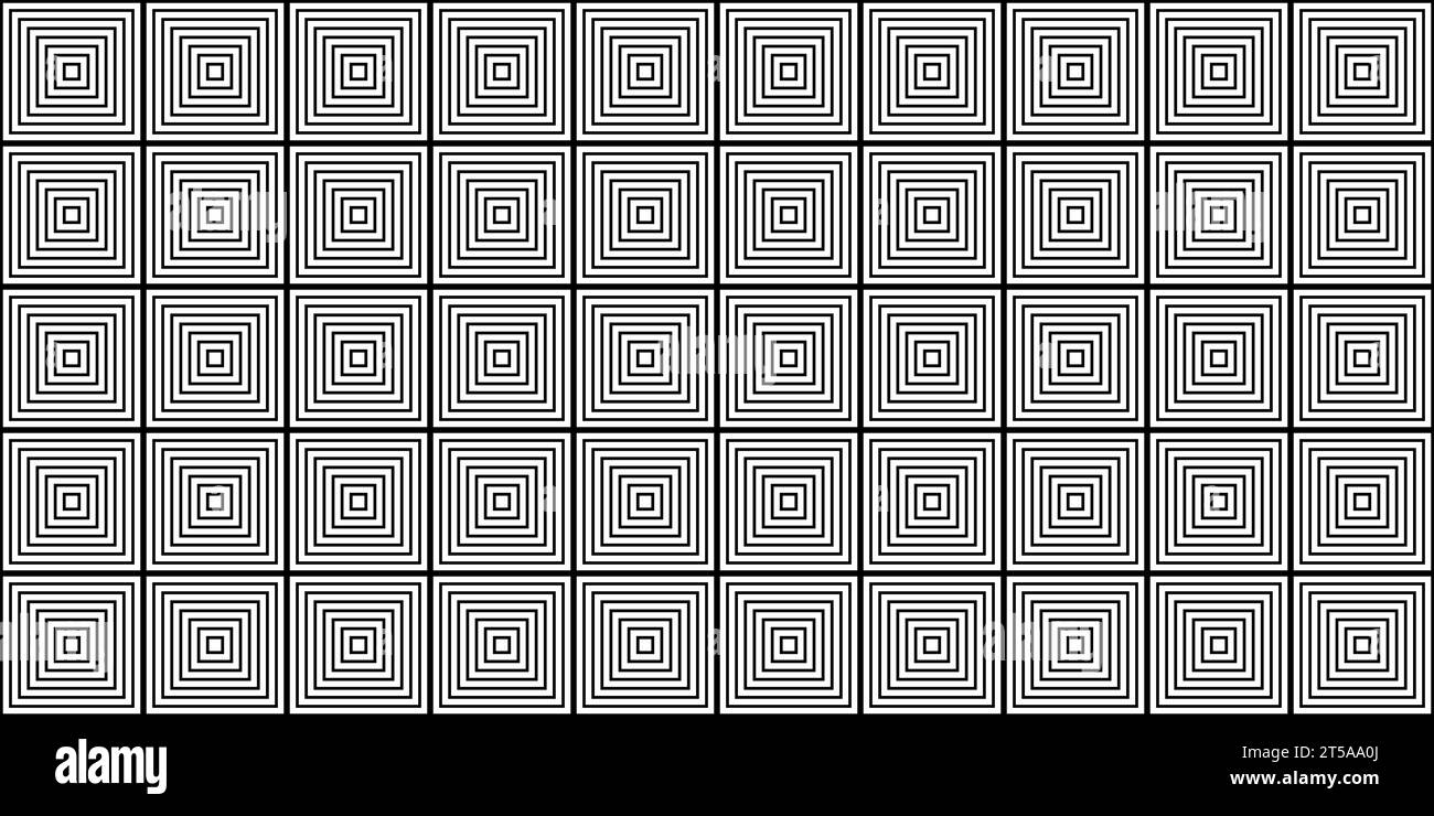 Simple geometric seamless pattern with multi tiered squares, white and ...