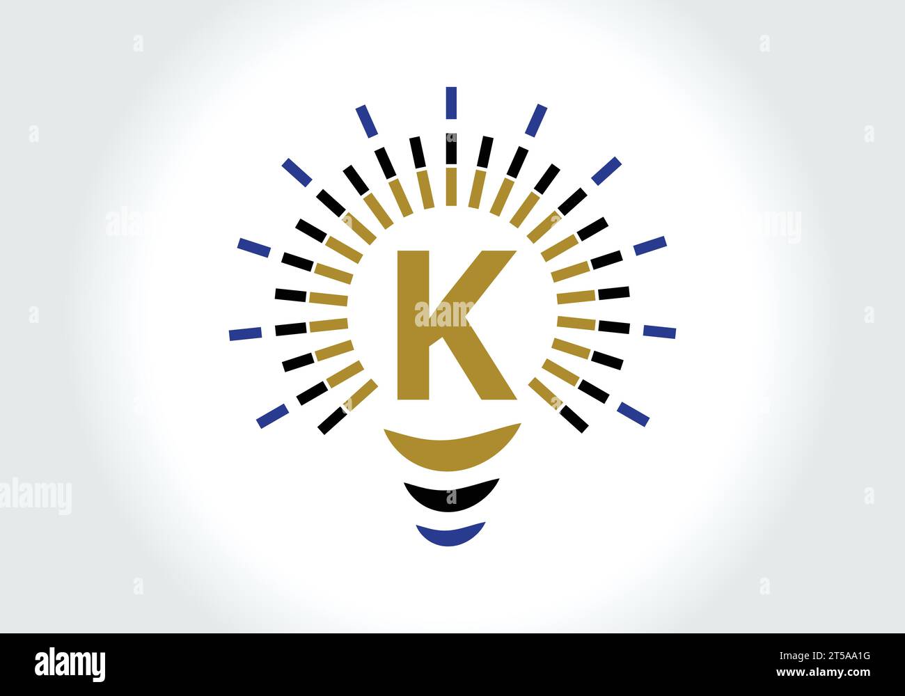 Letter K Electric Bulb Logo Design Vector Template. Light Bulb with ...