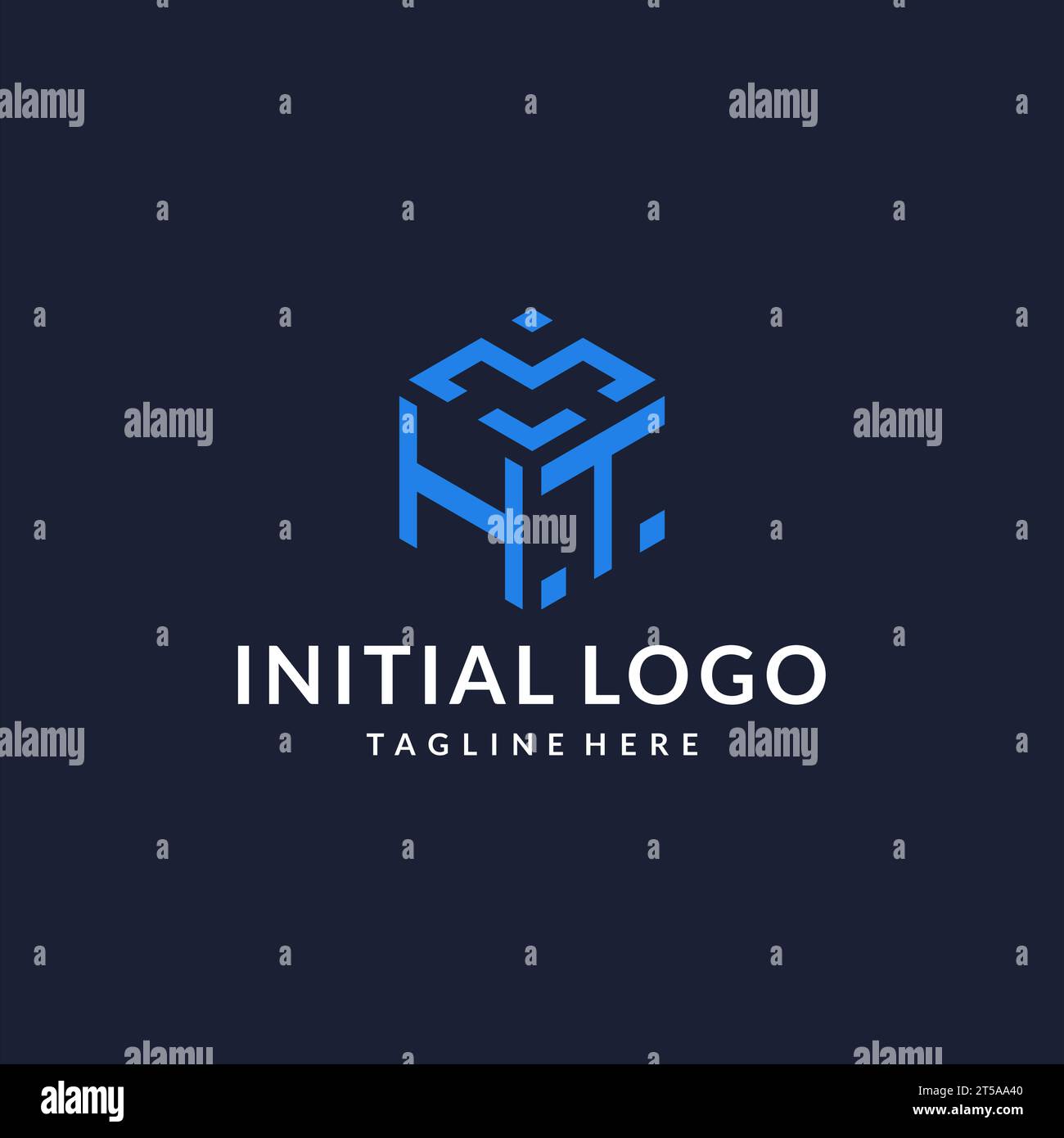 HT logo hexagon designs, best monogram initial logo with hexagonal ...