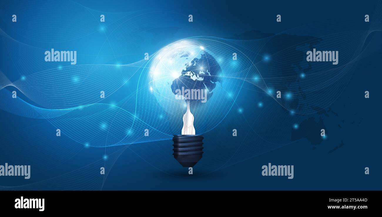 Cloud Computing, Electric and Global Network Connections Concept Design ...