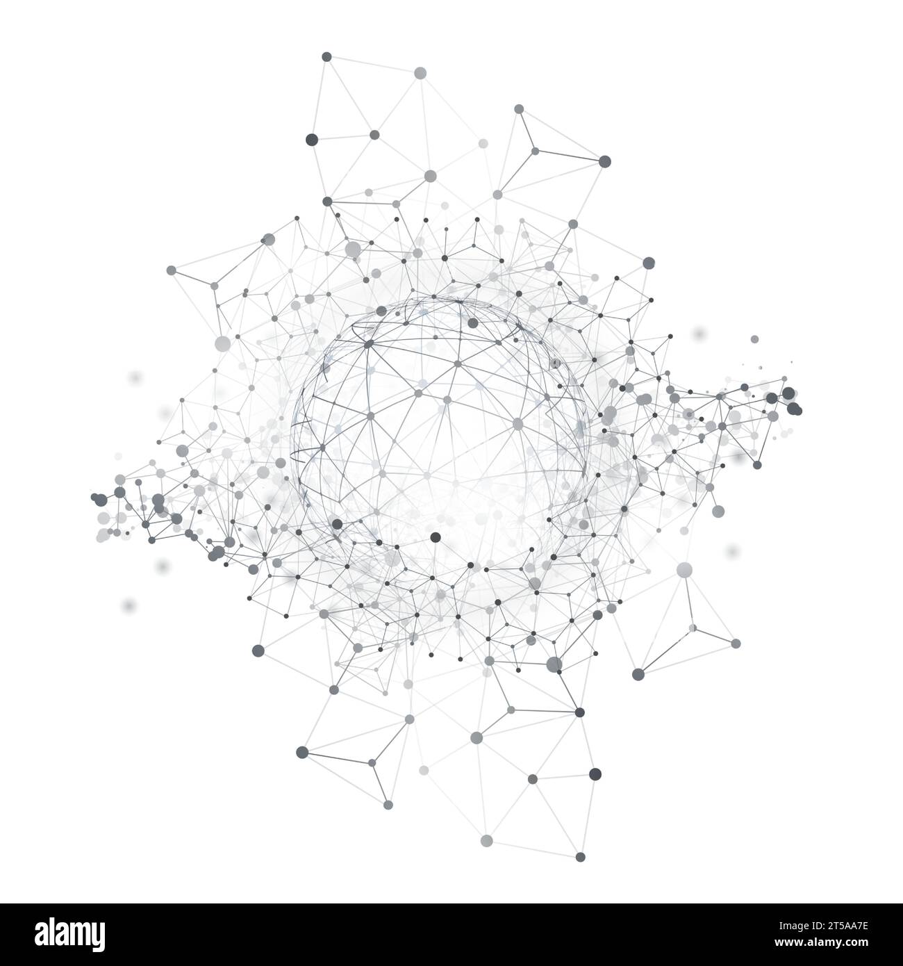 Black and White Modern Minimal Style Ploygonal Networks Structure ...