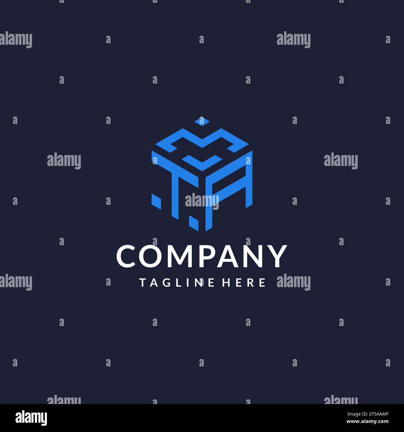 TA logo hexagon designs, best monogram initial logo with hexagonal ...