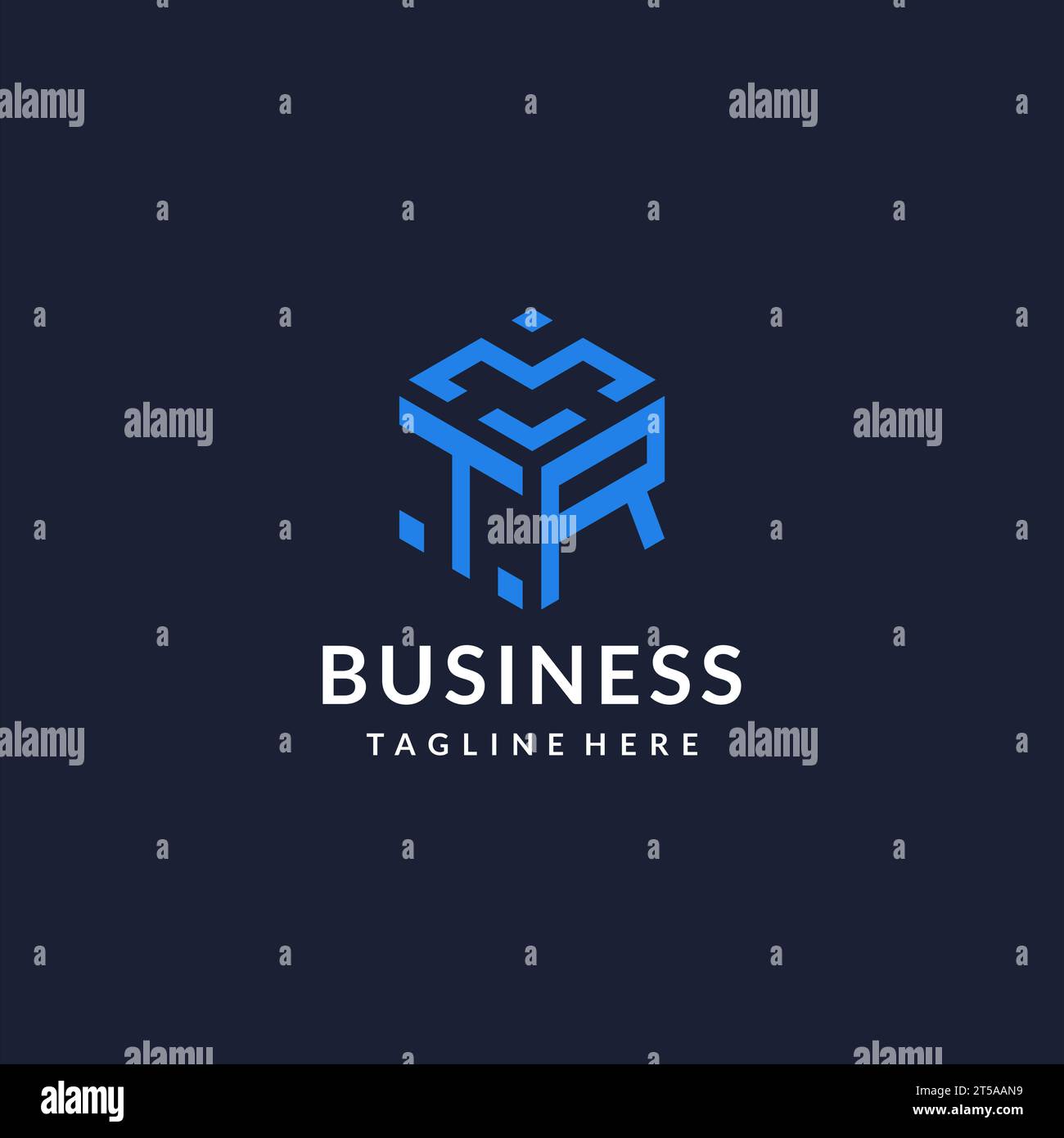 TR logo hexagon designs, best monogram initial logo with hexagonal ...