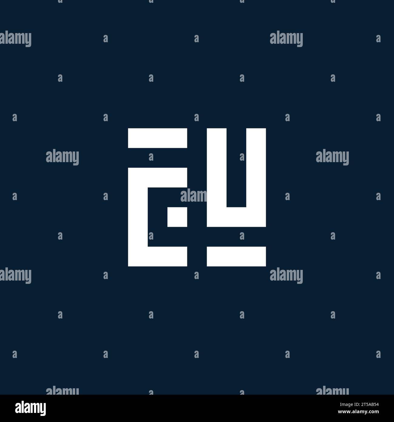 CU initial monogram logo with geometric style design ideas Stock Vector ...