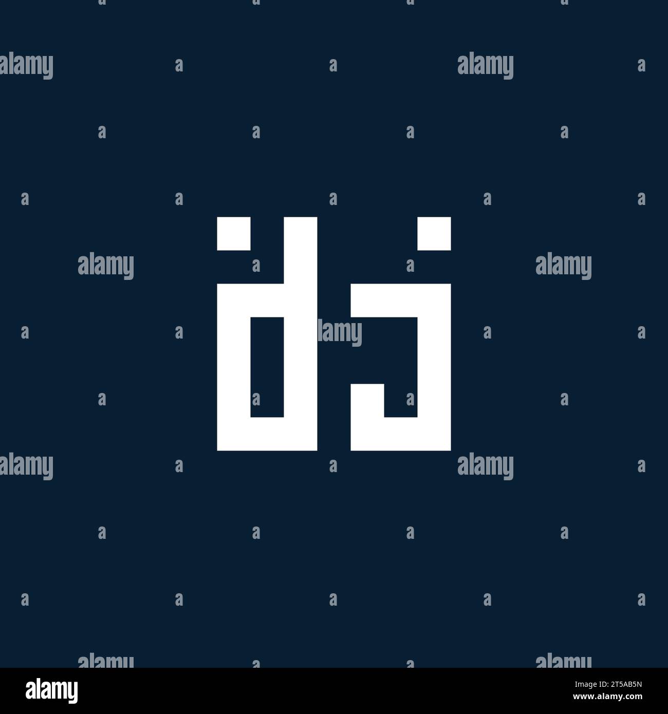 DJ initial monogram logo with geometric style design ideas Stock Vector ...