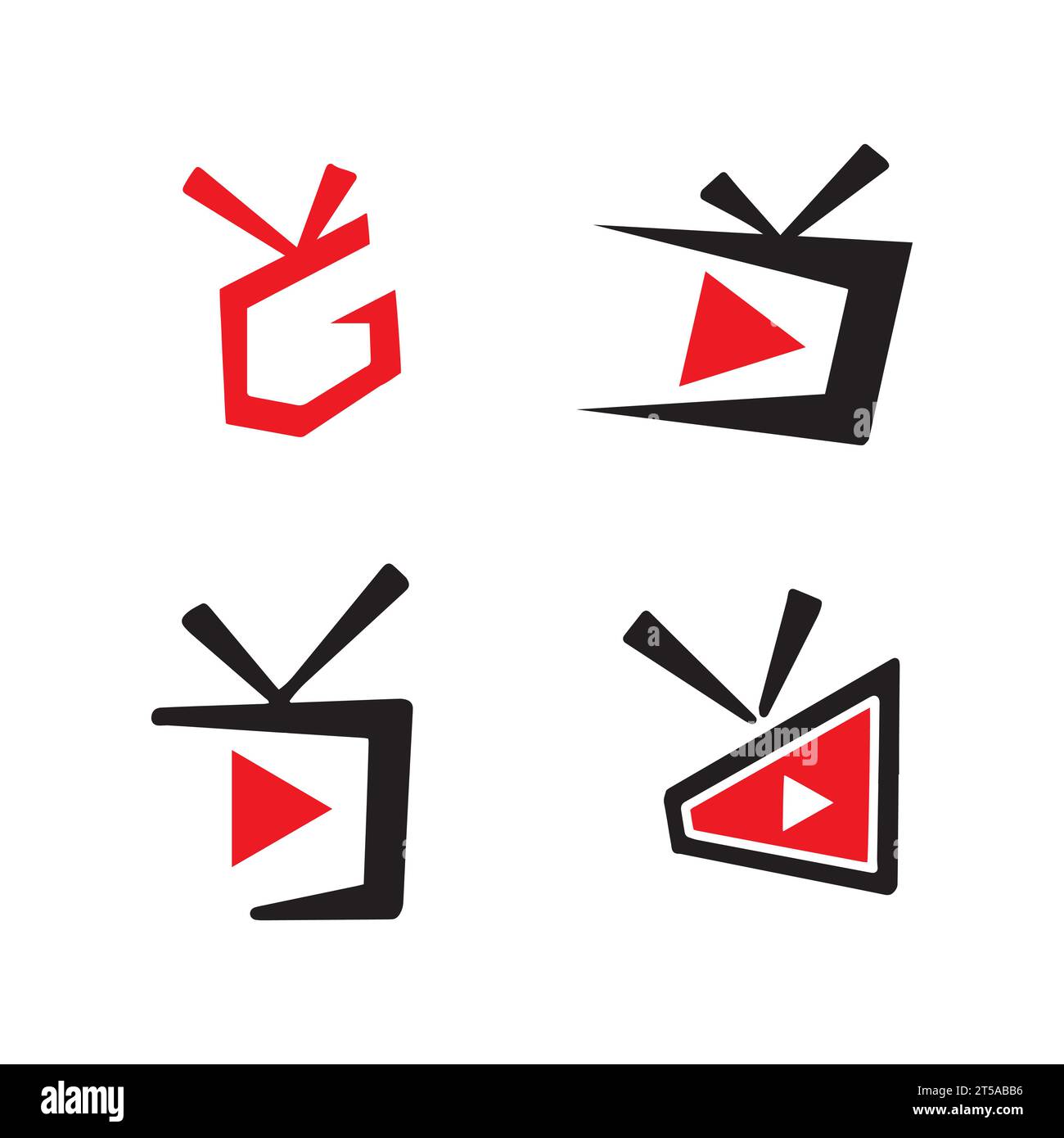 Tv live icon logo vector Stock Vector Image & Art - Alamy