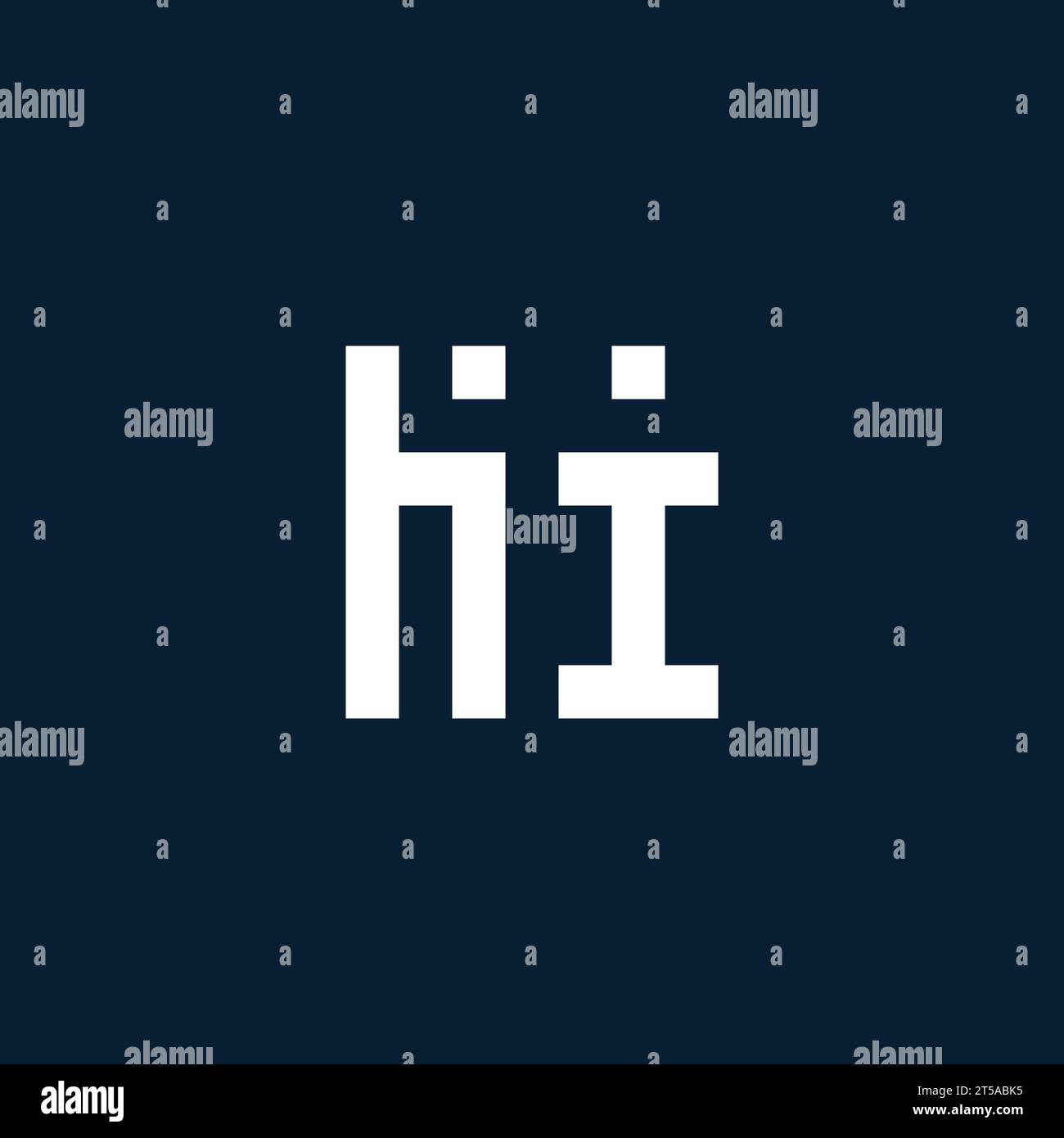 HI initial monogram logo with geometric style design ideas Stock Vector ...