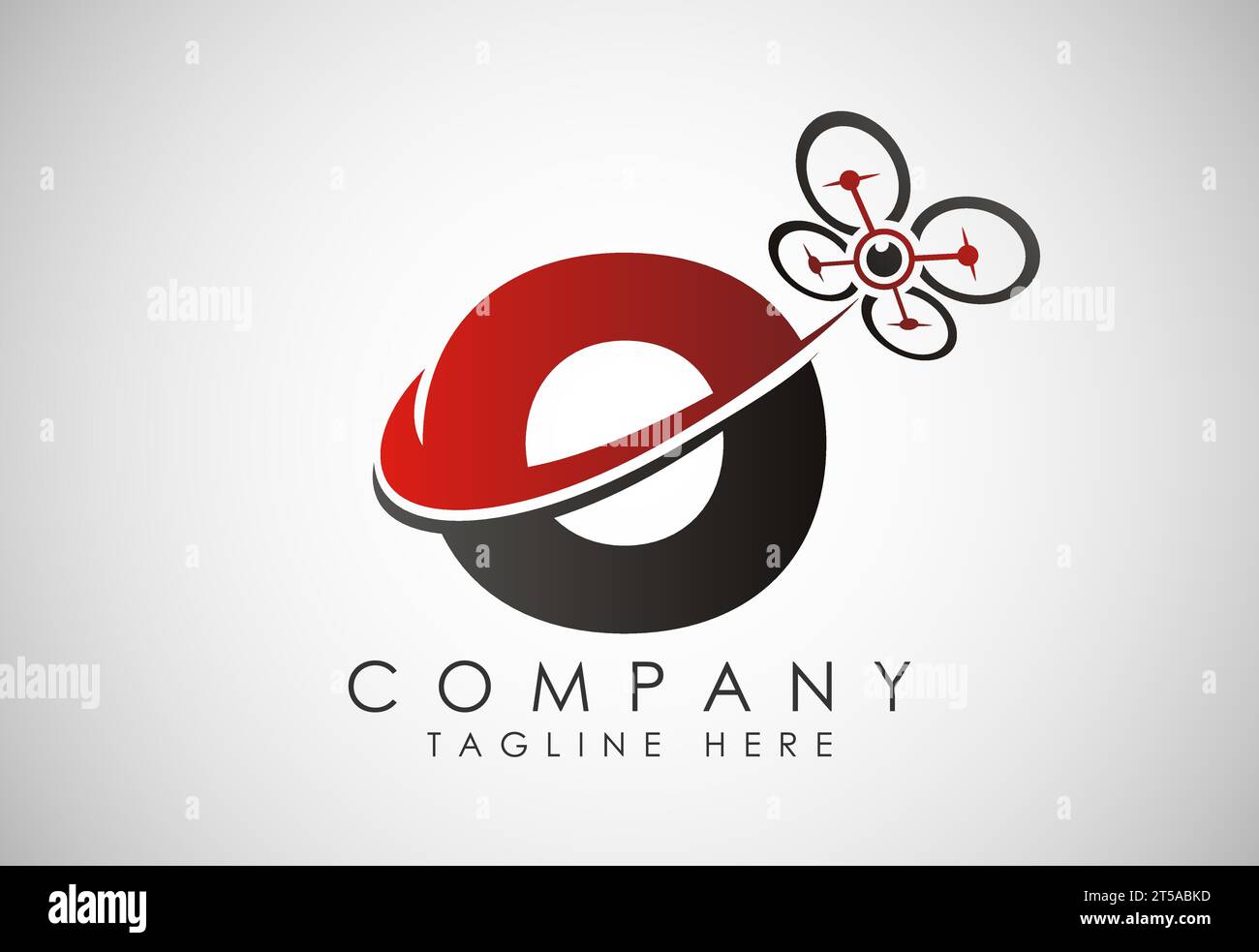 Letter drone logo design vector template. Drone technology logo sign ...