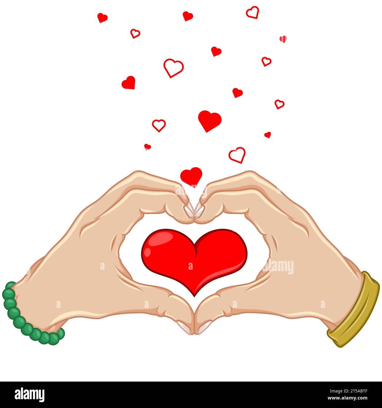 Vector design of hands forming a heart as a symbol of love Stock Vector ...
