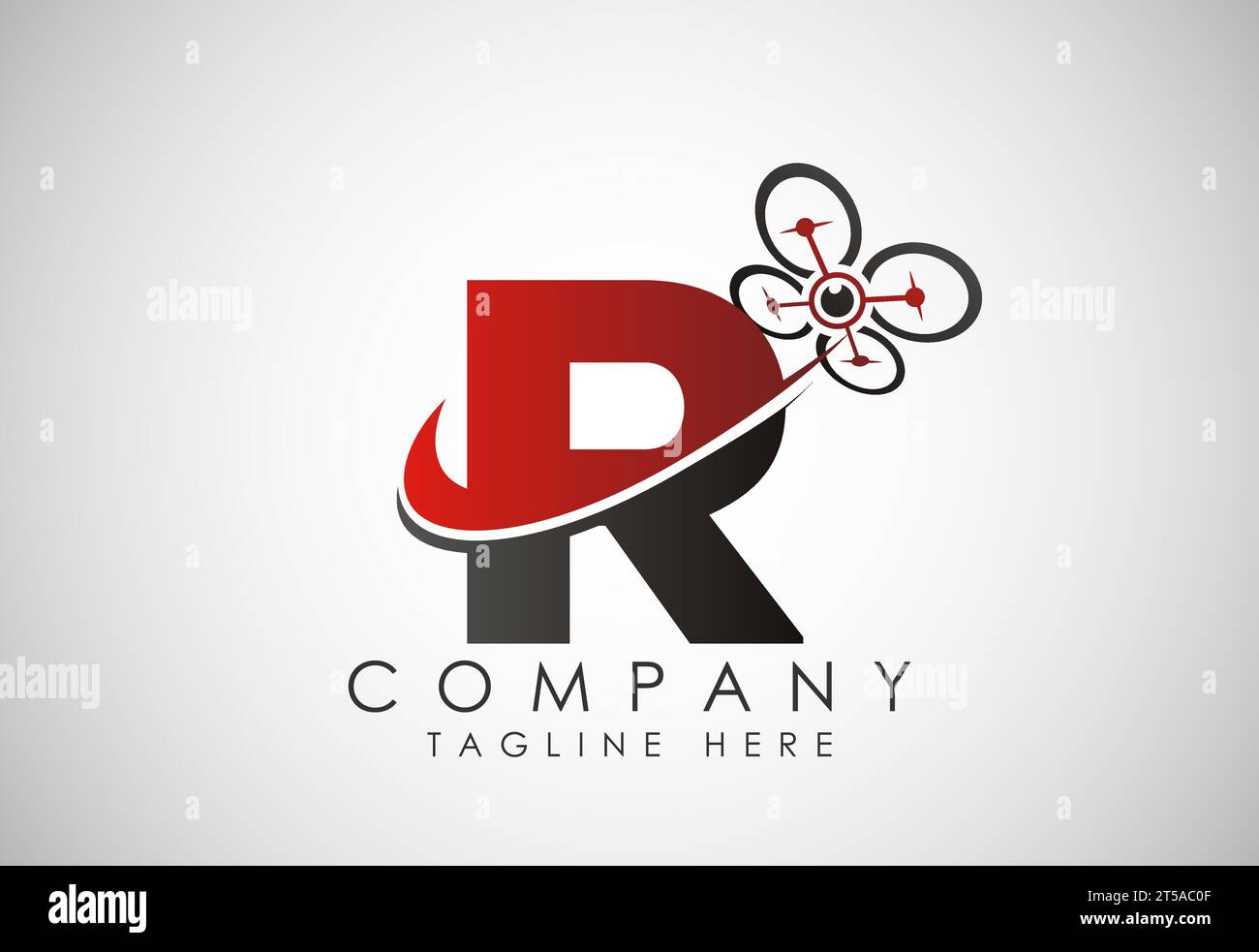 Letter drone logo design vector template. Drone technology logo sign ...