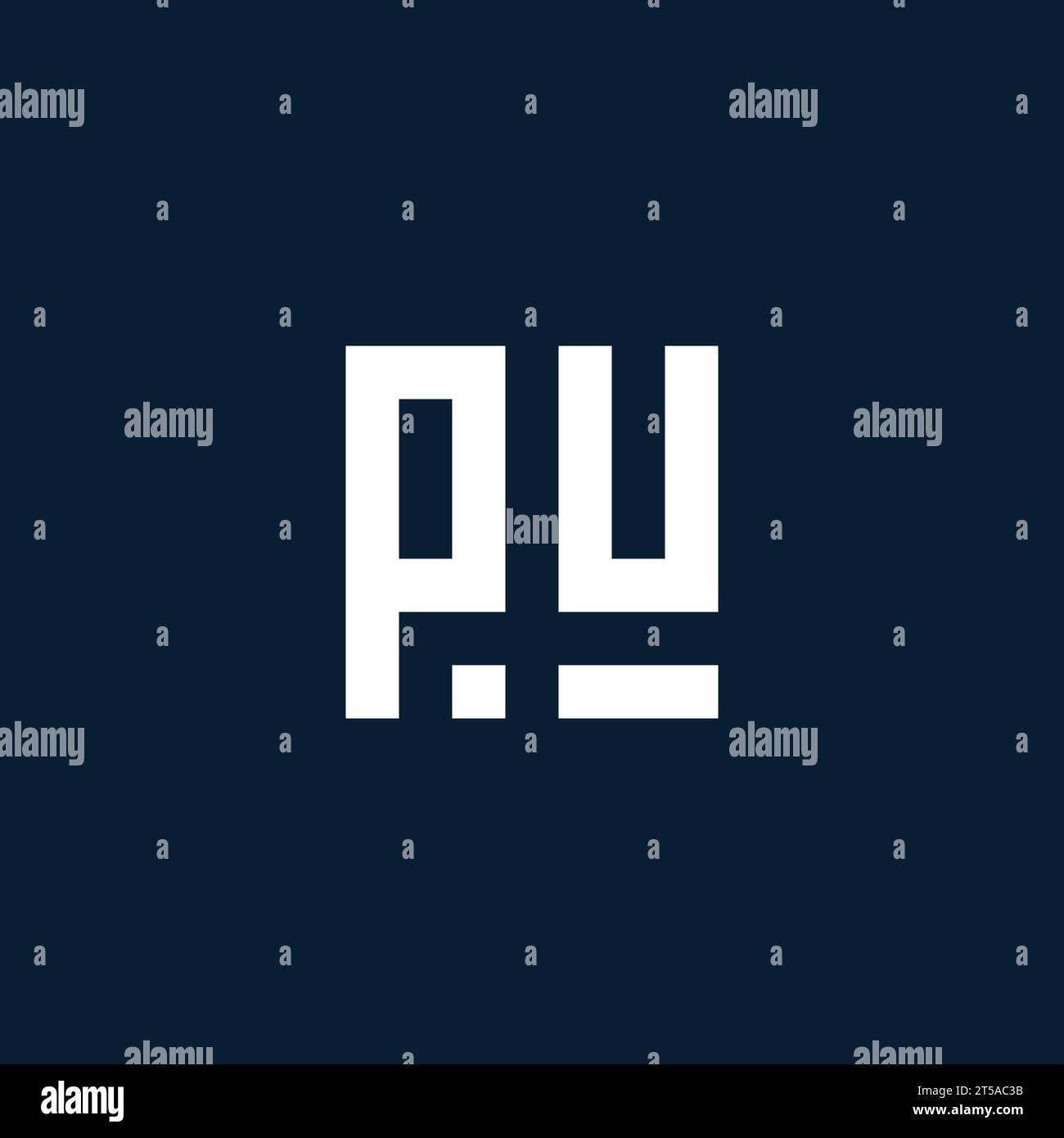 PU initial monogram logo with geometric style design ideas Stock Vector ...