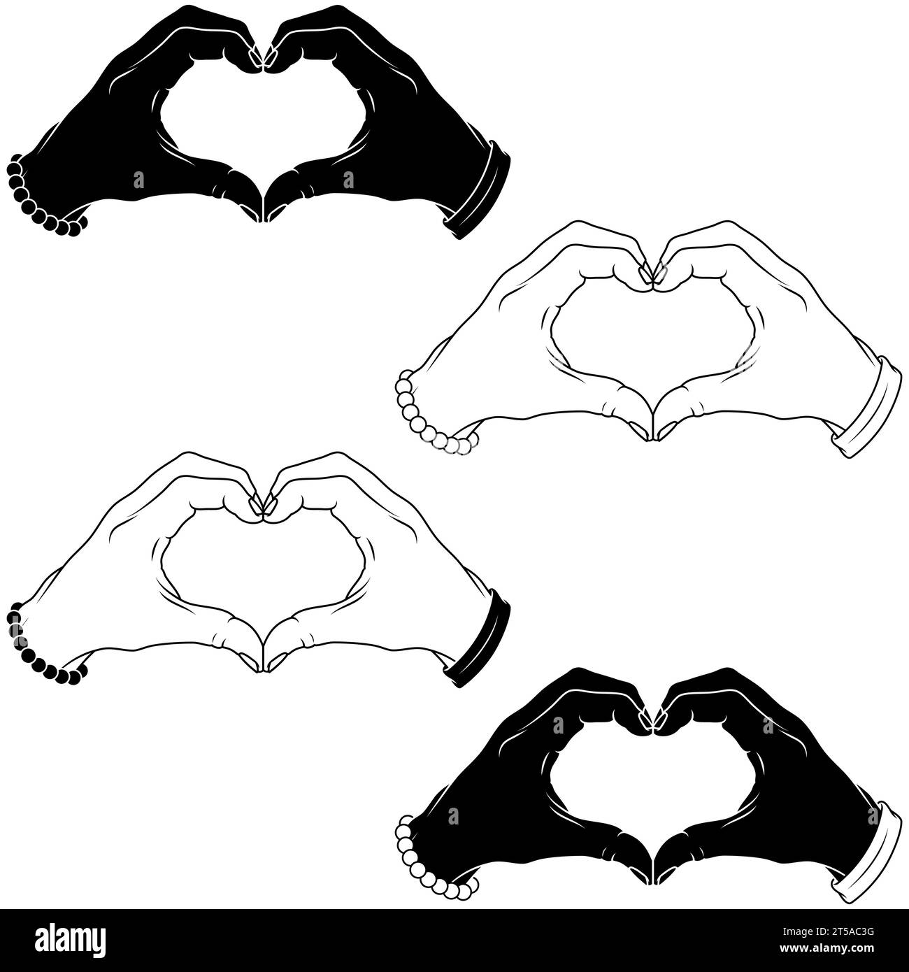Vector Design Of Hands Forming A Heart As A Symbol Of Love Stock Vector