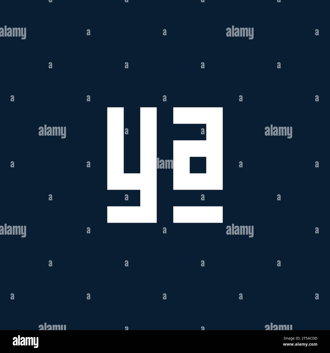 YA initial monogram logo with geometric style design ideas Stock Vector ...