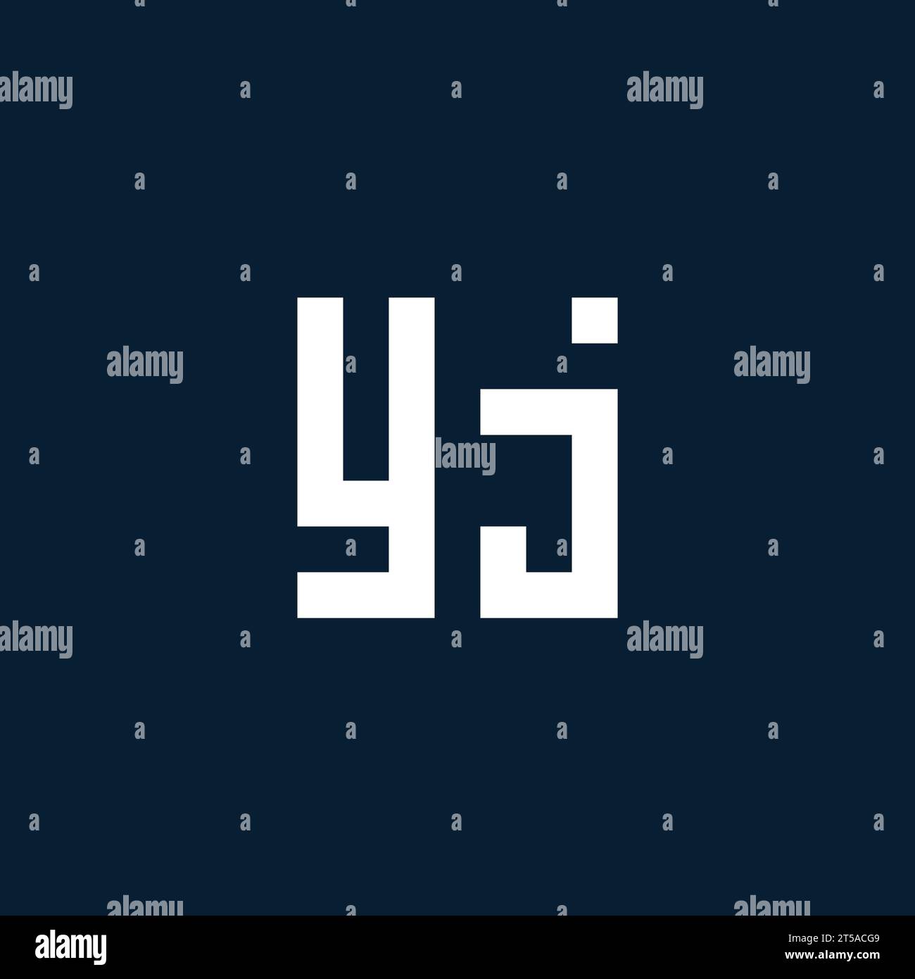 YJ initial monogram logo with geometric style design ideas Stock Vector ...