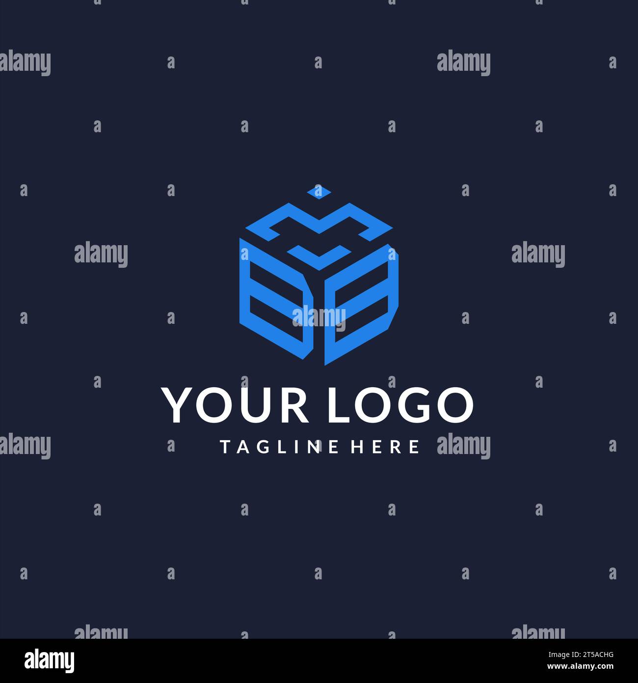 BB logo hexagon designs, best monogram initial logo with hexagonal ...