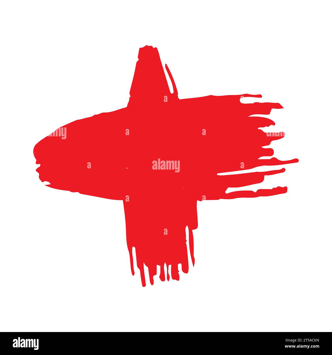 Red cross icon brush element Stock Vector Image & Art - Alamy