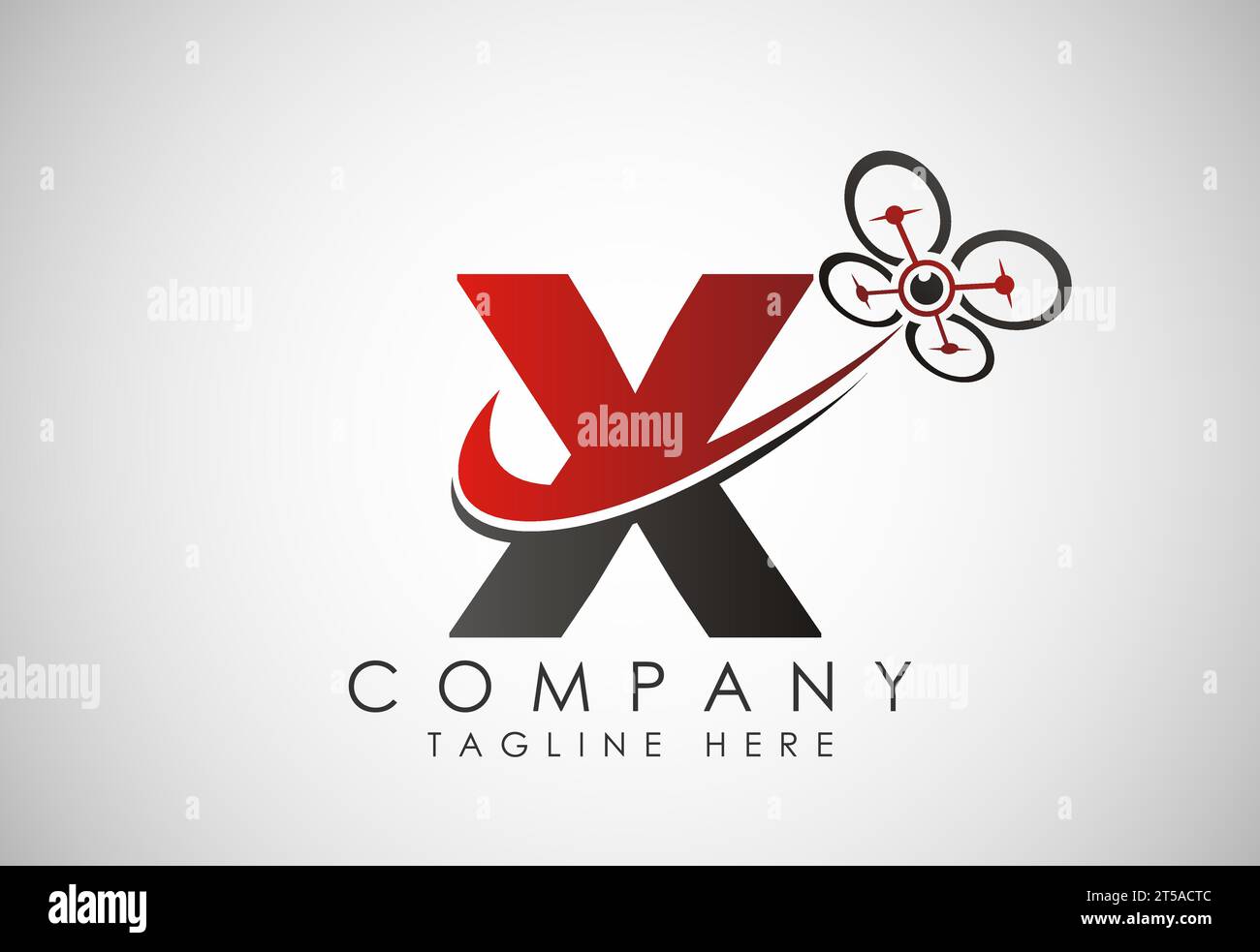 Letter drone logo design vector template. Drone technology logo sign ...