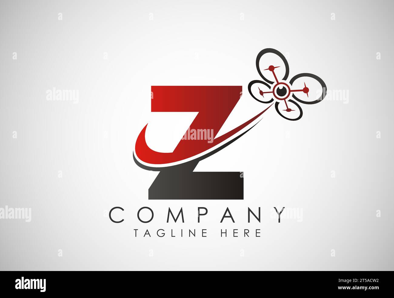 Letter drone logo design vector template. Drone technology logo sign ...