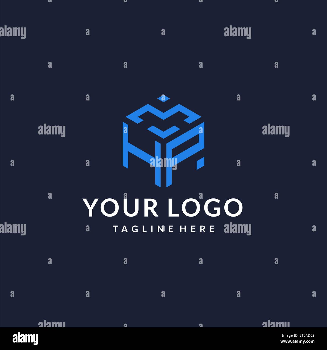 HP logo hexagon designs, best monogram initial logo with hexagonal shape design ideas ...