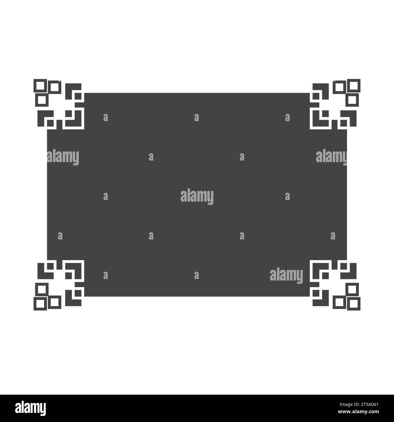 Chinese decorative square frame vector Black and White Stock Photos ...