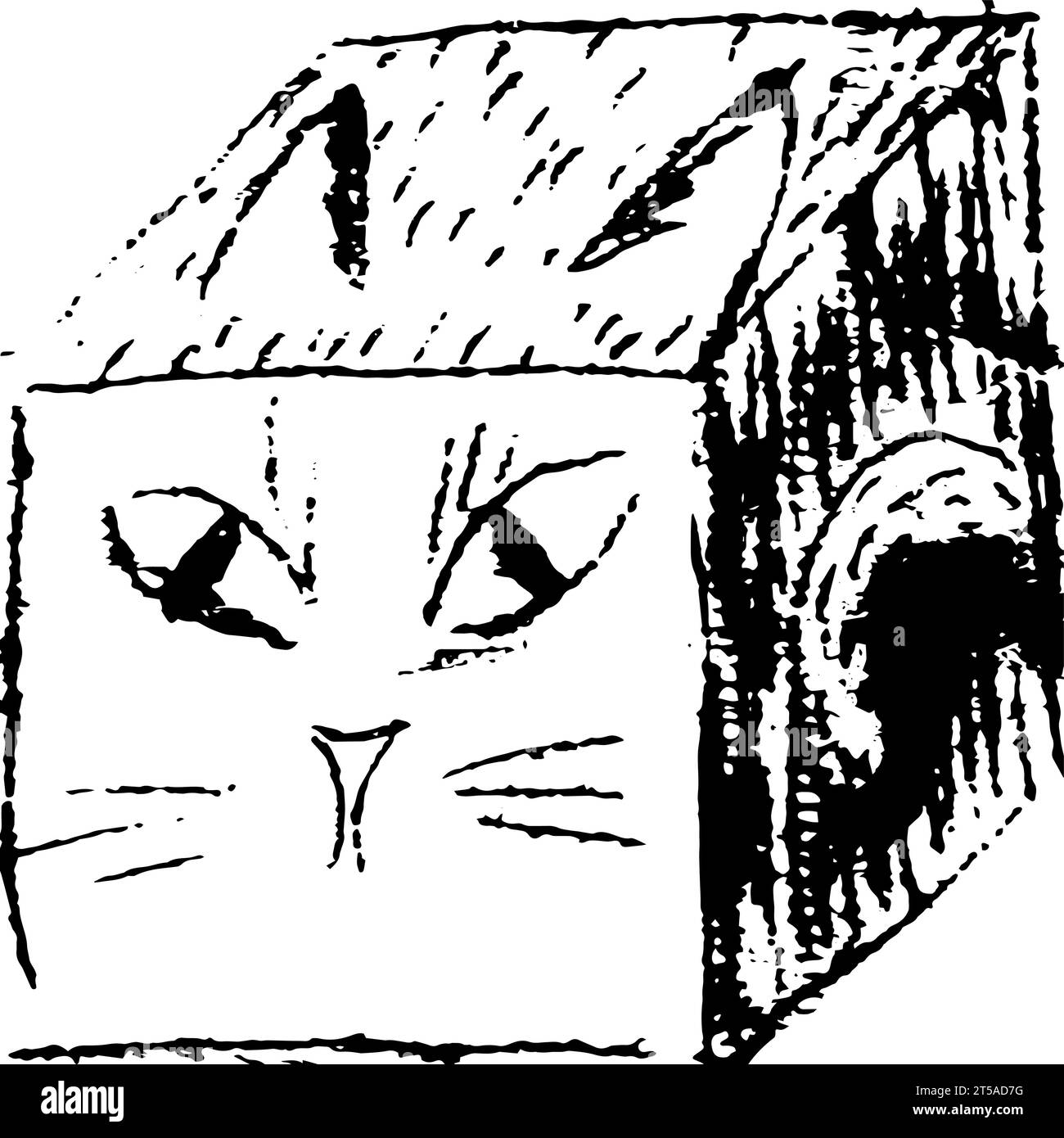 Cat cube Stock Vector Images - Alamy