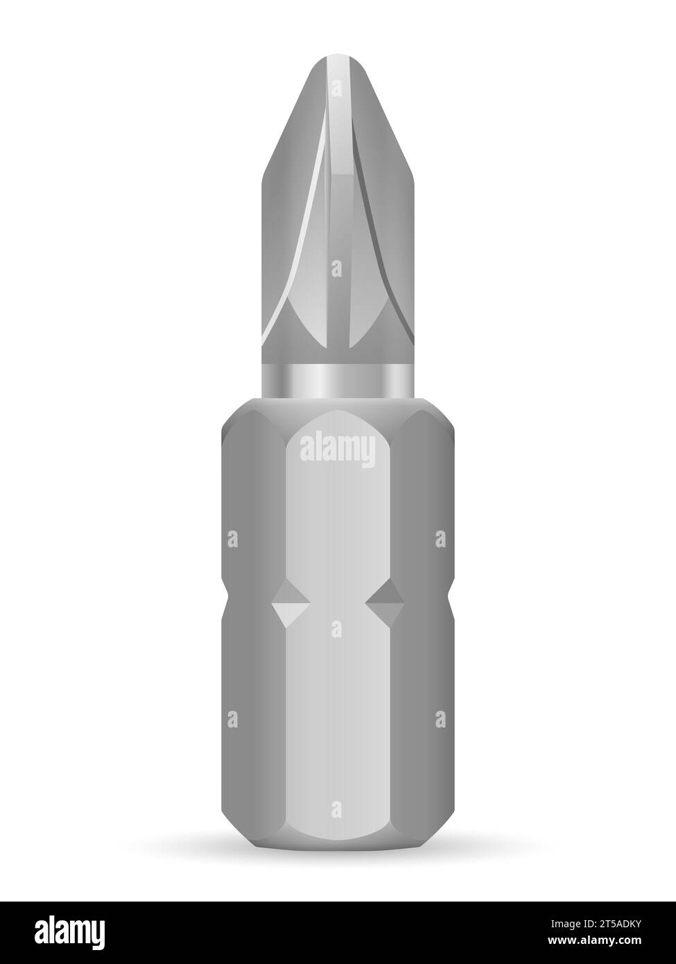 Pozidriv screwdriver bit on a white background. Vector illustration ...