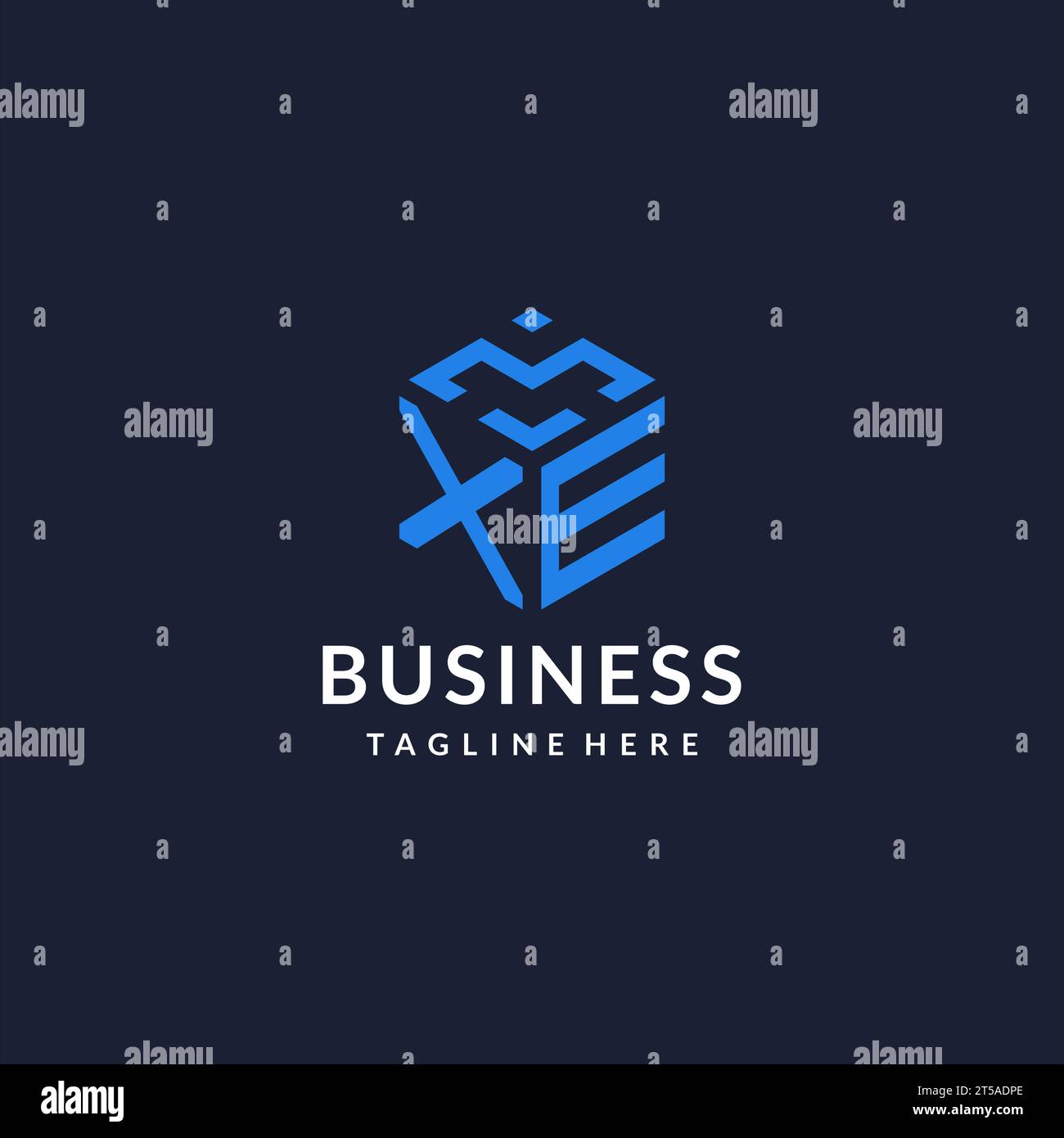 XE logo hexagon designs, best monogram initial logo with hexagonal ...