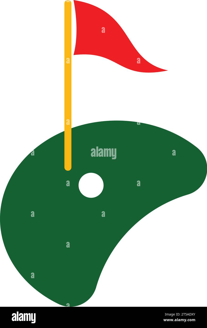 Golf course green flag Stock Vector Images - Alamy
