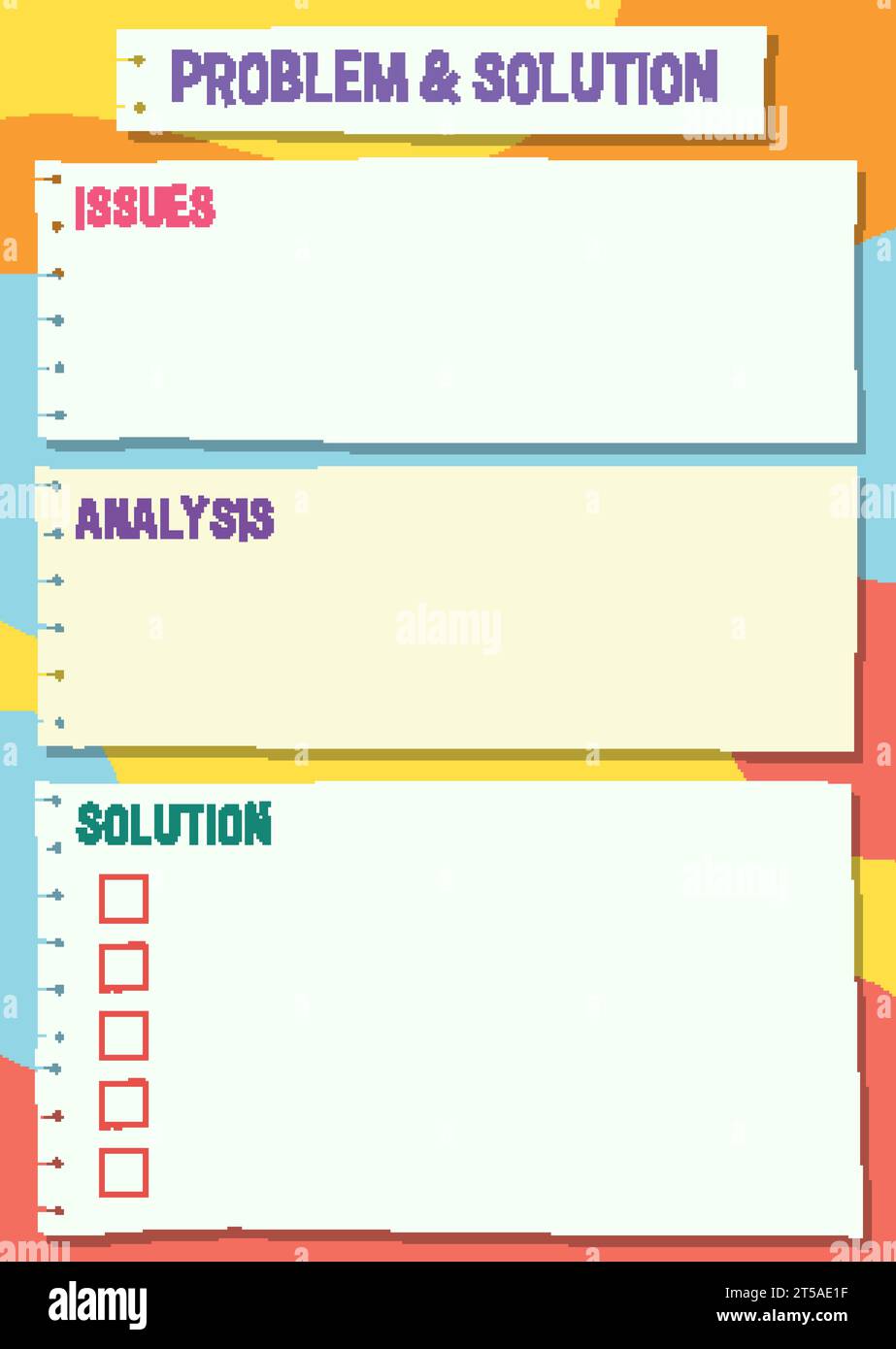 A vector cartoon illustration of a paper note dashboard design template ...